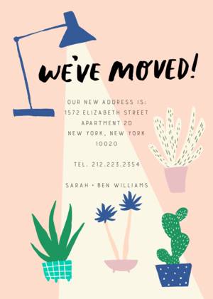 Custom Moving Announcements - We've Moved Cards - New Address Card