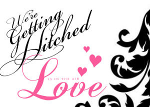 We're Getting Hitched - Wedding Flat Card